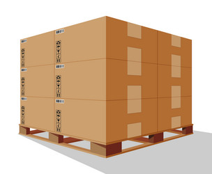 Cartoon wood pallet isolated on white Royalty Free Vector