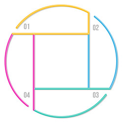 Color line frame template business infographic Vector Image