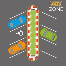 Parking lot poster in flat style Royalty Free Vector Image