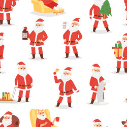 Sporting santa claus xmas character in different Vector Image