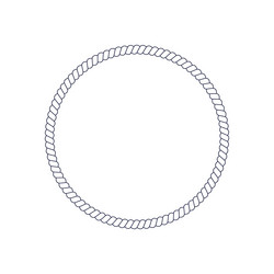 Rectangle rope frame for photo or picture in retro