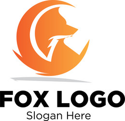 Modern fox logo and emblem Royalty Free Vector Image