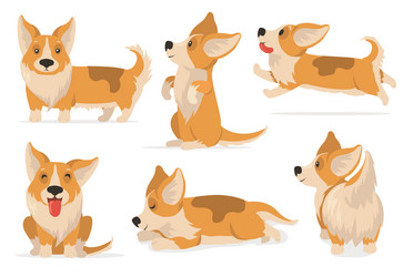 Running cartoon dog animation sprite sheet Vector Image