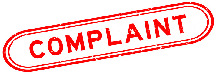 Grunge red complaint word rubber seal stamp Vector Image