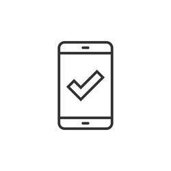 Check mark with phone icon like apply now Vector Image