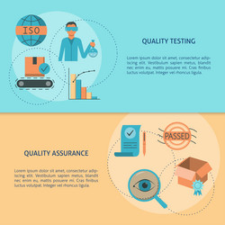 Quality assurance and standards banner template Vector Image