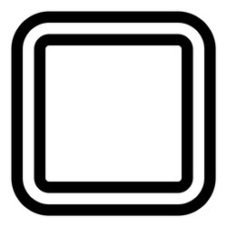 Square flat icon set isolated on white background Vector Image