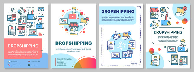 Dropshipping poster template layout online Vector Image