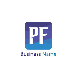 Initial letter pf logo template design Royalty Free Vector