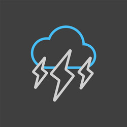 Storm cloud icon rainstorm symbol meteorology Vector Image