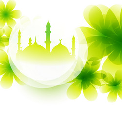 Colorful muslim mosque Royalty Free Vector Image
