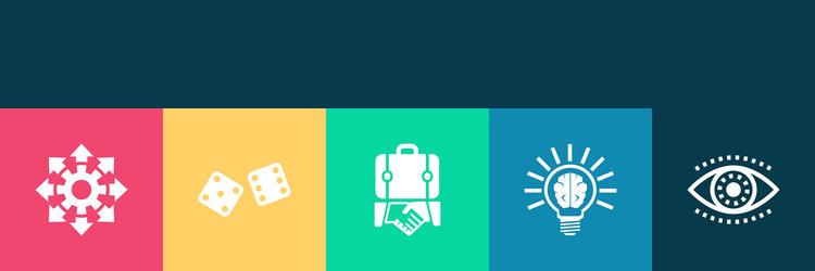 Opportunity icons infographic design template Vector Image