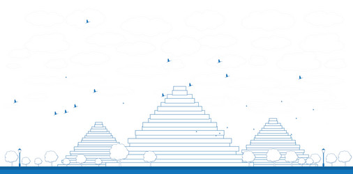 Egyptian giza pyramids Royalty Free Vector Image
