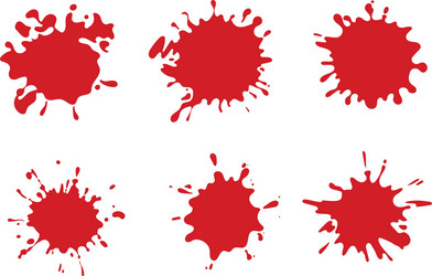 Blood splat splash spot ink stain blot patch Vector Image