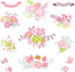 Wedding flower set Royalty Free Vector Image - VectorStock