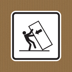 Warning tip over hazard use outriggers label Vector Image