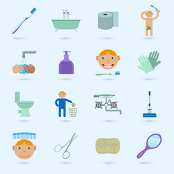Hygiene products icon set Royalty Free Vector Image
