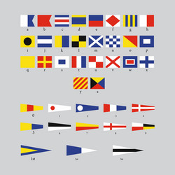 International maritime signal flags sea alphabet Vector Image