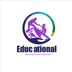 Child dream care logo designs for education Vector Image