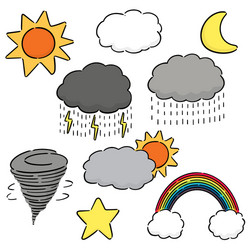 Set things in sky Royalty Free Vector Image - VectorStock