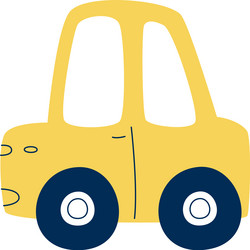 Childish car transport Royalty Free Vector Image