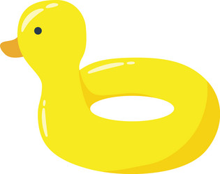 Float ducky beach line style icon Royalty Free Vector Image