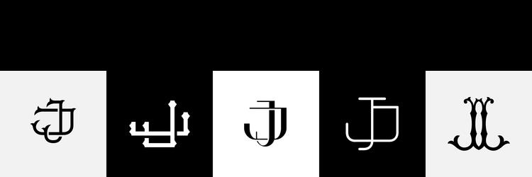 Luxury initial letters jj logo design Royalty Free Vector