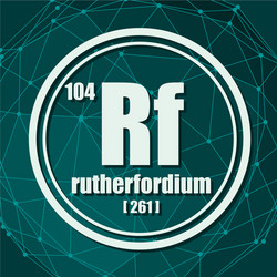Rutherfordium rf periodic table element Royalty Free Vector