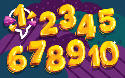 Colored cartoon numbers Royalty Free Vector Image