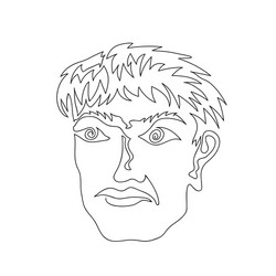 Fashion line man head men line portrait Royalty Free Vector