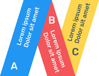 Cascading ribbon diagram Royalty Free Vector Image