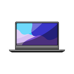Notebook laptop computer cartoon Royalty Free Vector Image