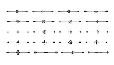 Text divider separator line art Royalty Free Vector Image