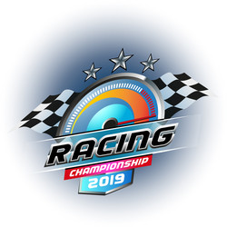 Racing championship logo event Royalty Free Vector Image