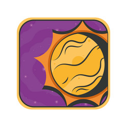 Stars space outer sticker Royalty Free Vector Image