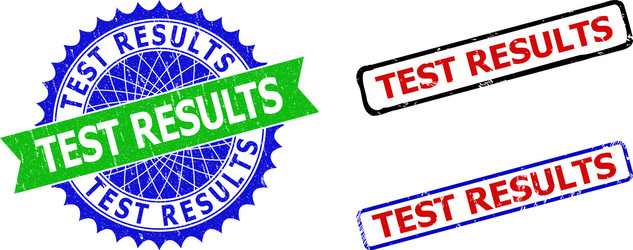 Test and repair rosette and rectangle bicolor Vector Image