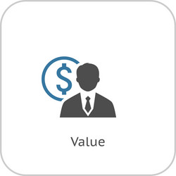 Value creation blue gradient concept icon Vector Image