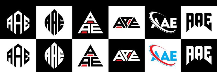 Aae logo letter design Royalty Free Vector Image