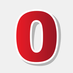 Number 0 sign design template element Royalty Free Vector