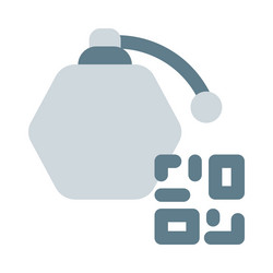 Barcode scanning used to purchase perfume Vector Image
