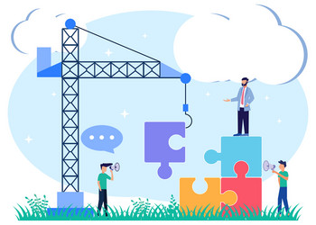 Graphic cartoon character solution Royalty Free Vector Image