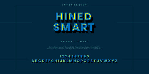 Bigod abstract minimal modern alphabet fonts Vector Image