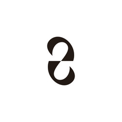 Number 2 circles background geometric symbol Vector Image