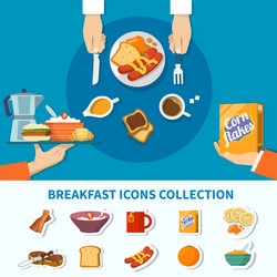 American breakfast Royalty Free Vector Image - VectorStock