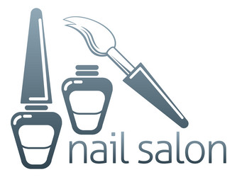Nail salon or bar concept Royalty Free Vector Image
