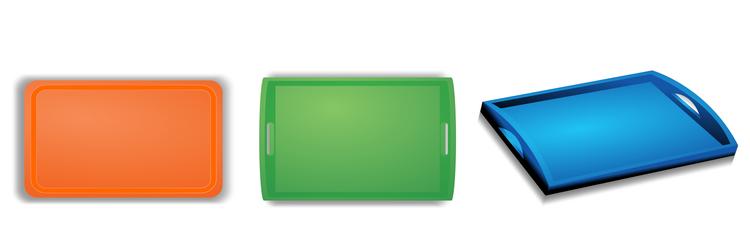 Wooden tray top view isolated Royalty Free Vector Image