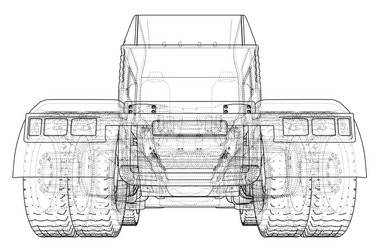 Truck Back View Vector Images (over 2,600)