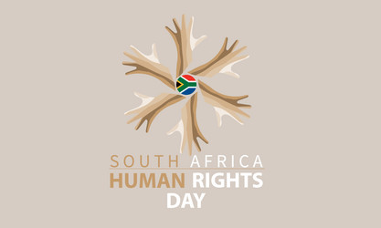 South africa human rights day Royalty Free Vector Image