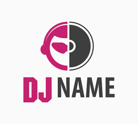 Dj logo design creative logo design Royalty Free Vector