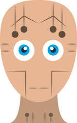 Humanoid cyborg avatar cartoon character Vector Image